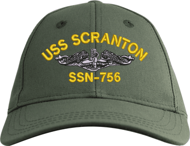 USS Scranton SSN-756 with Dolphins Custom Embroidered Cap - Submarine ...