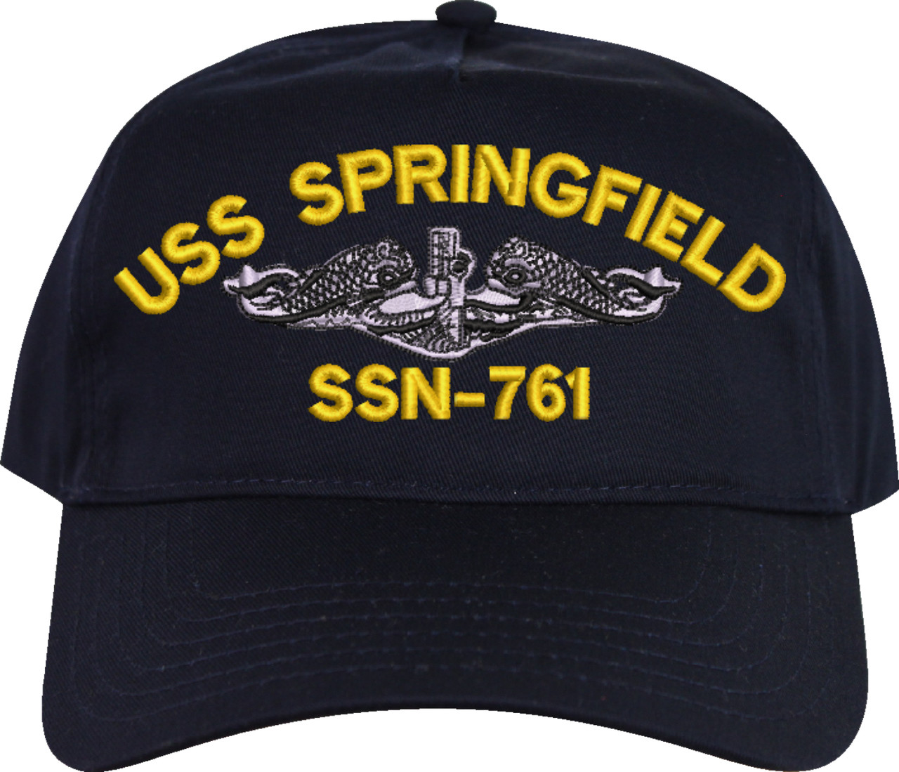 USS Springfield SSN-761 with Dolphins Embroidered Cap - Submarine Ship ...