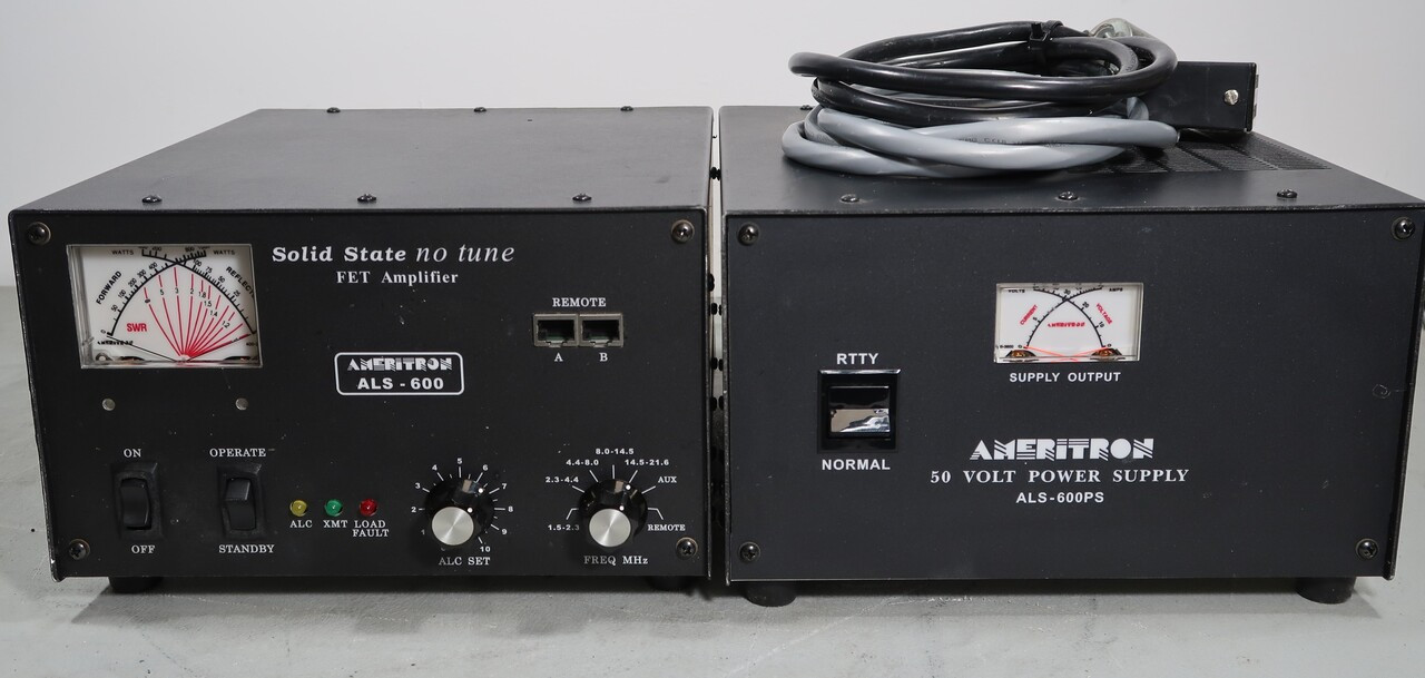 U17976 Used Ameritron ALS-600 Amplifier and ALS-600 PS Power Supply w ...