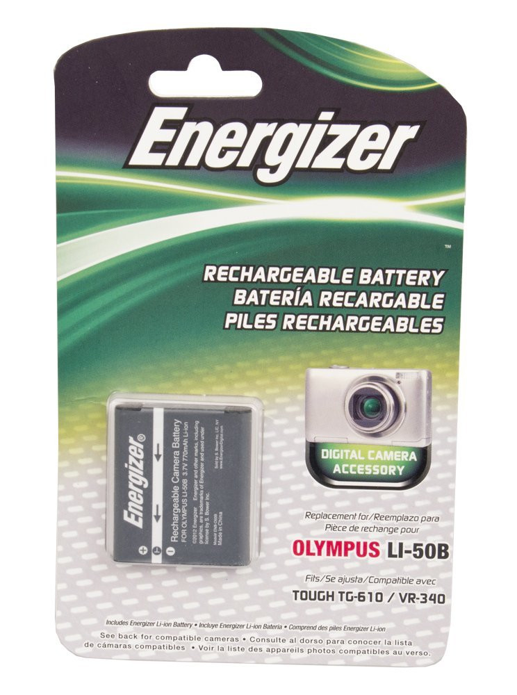 Bower ENB-O50B Energizer Digital Replacement Battery LI-50B for Olympus ...