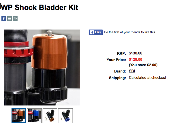 2016 WP Shock Bladder Conversion Kit - Ride JBI