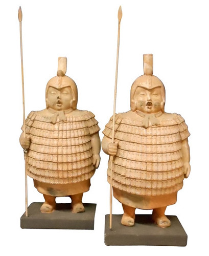 Japanese warrior with lance statue for indoor or outdoor decoration ...