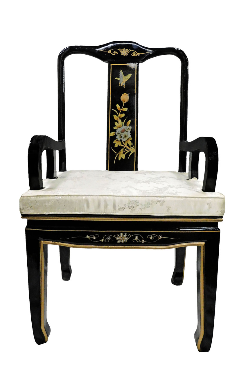 Oriental Black Lacquer Chair Inlaid with Mother of Pearl - Oriental ... Oriental Black Lacquer Chair Inlaid with Mother of Pearl - Oriental ...