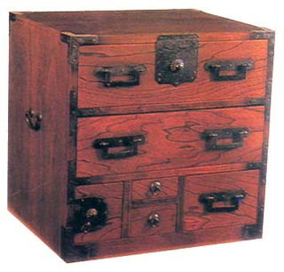 28"H Korean Style Curio End Table | Oriental Furnishings