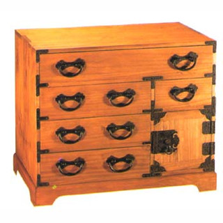 28"H Korean Style Curio End Table | Oriental Furnishings