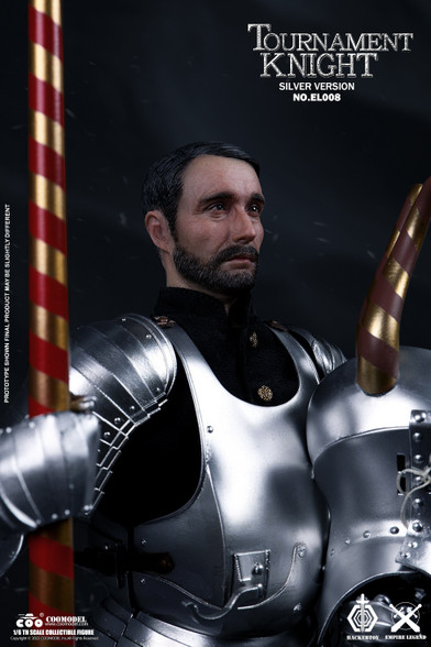 COOMODEL EL008 1/6 TOURNAMENT KNIGHT STANDARD SILVER VERSION