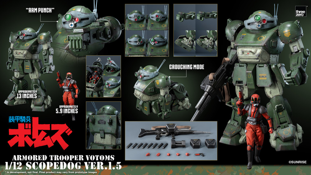 Threezero Armored Trooper VOTOMS 1/12 Scopedog Ver.1.5 Collectible Figure