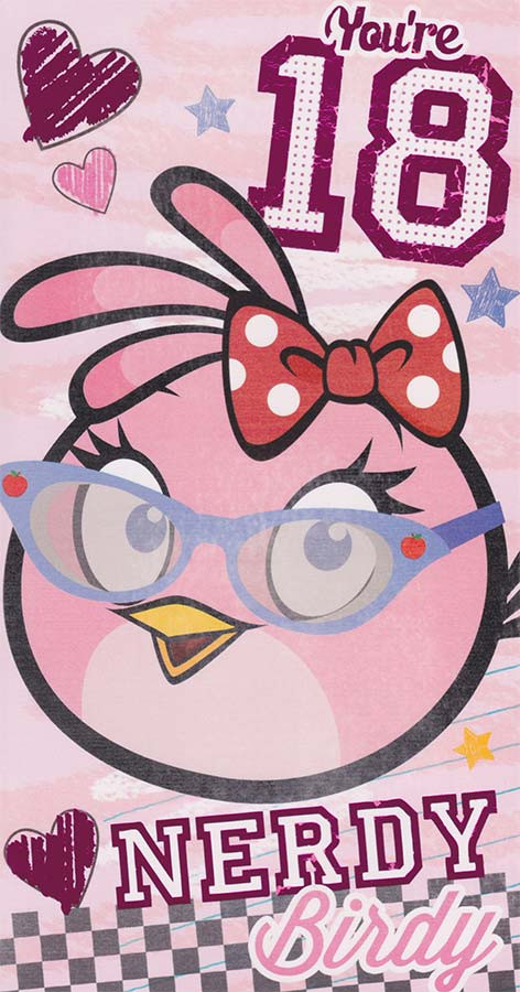 Angry Birds - Age 18 Birthday Card - Girl Bird 18th - CardSpark