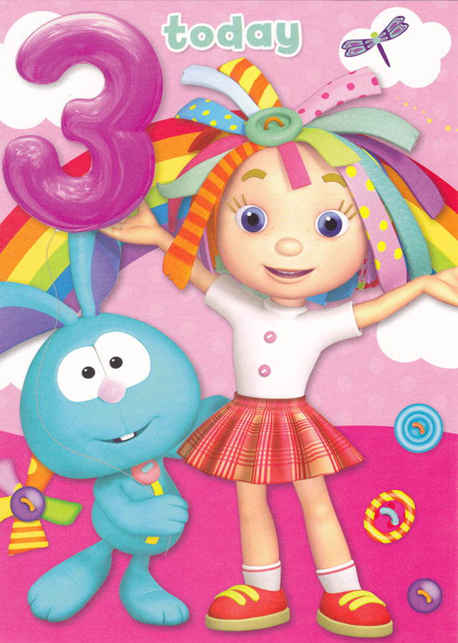 Everything's Rosie - Age 3 Birthday Card - CardSpark