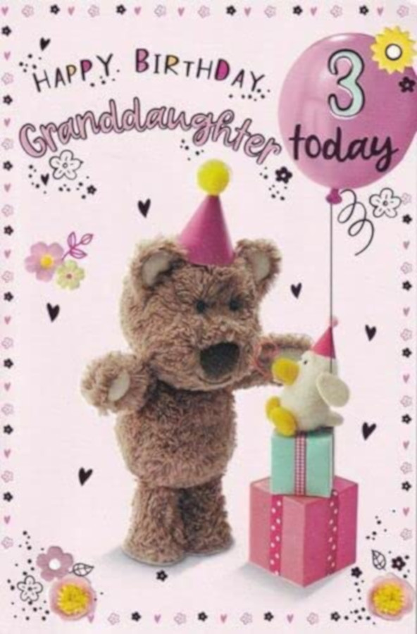 Granddaughter 3rd Birthday Card Foil Cardspark