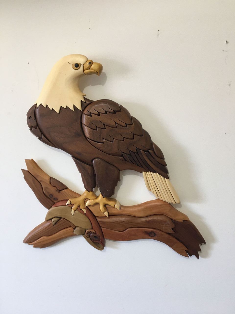 EAGLE WITH FISH INTARSIA PATTERN - PS Wood Machines