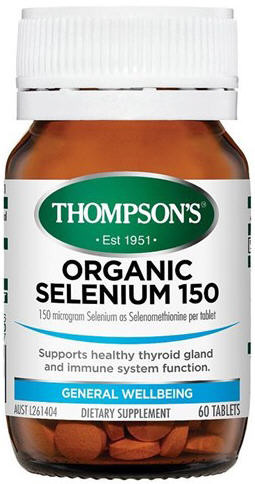 Thompson's Organic Selenium 150mcg Tablets 60