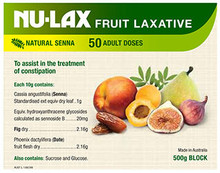 Nu-Lax Fruit Laxative Block 500g (New Zealand Only)
