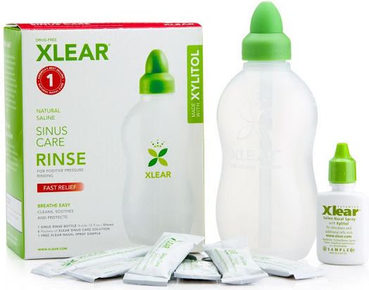 Xlear Natural Sinus Rinse Kit (Rinse Bottle + 6 Sachets)
