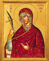 Icon of St. Euphrosynos the Cook - 20th c. - (1EU25) - Uncut Mountain ...