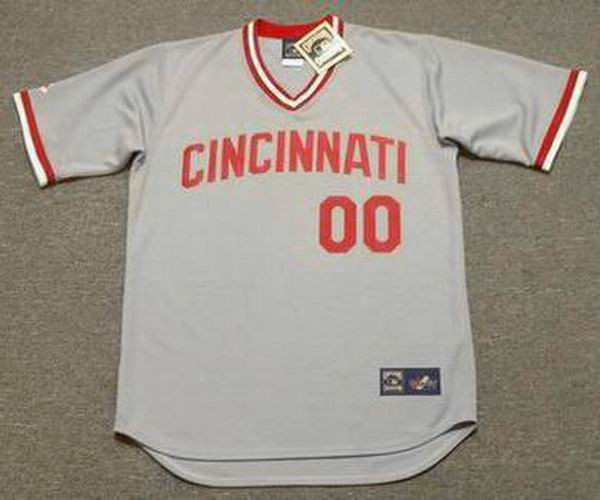 Customized 1970's Cincinnati Reds 1970'S Cooperstown Away Majestic MLB ...
