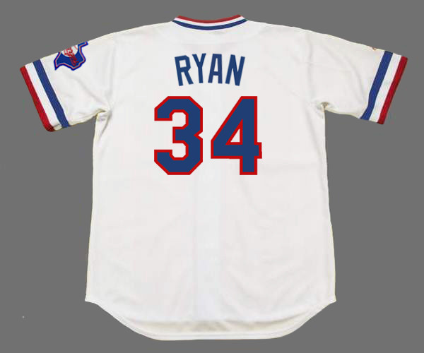 Nolan Ryan Jersey Texas Rangers 1980s Home Cooperstown Throwback Baseball Jersey