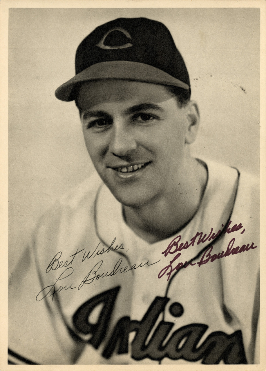 Lou Boudreau Autographed 6.5x9 Photo Picture Pack 1948 Cleveland ...