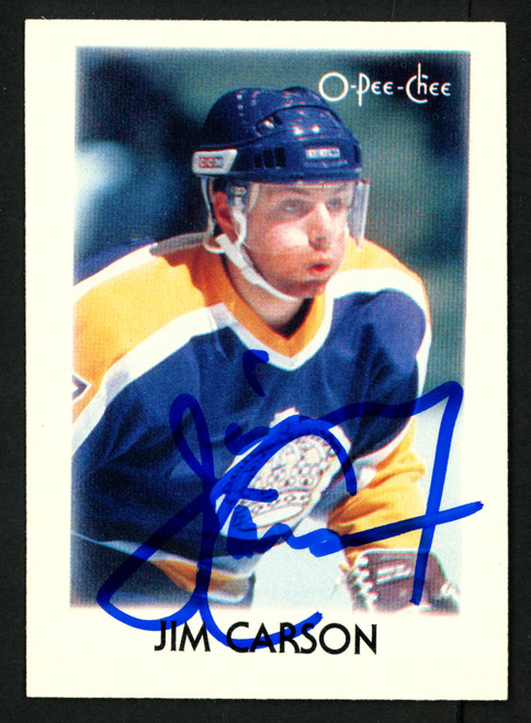 Jimmy Carson Autographed 1987-88 Mini O-Pee-Chee Rookie Card #6 Los ...