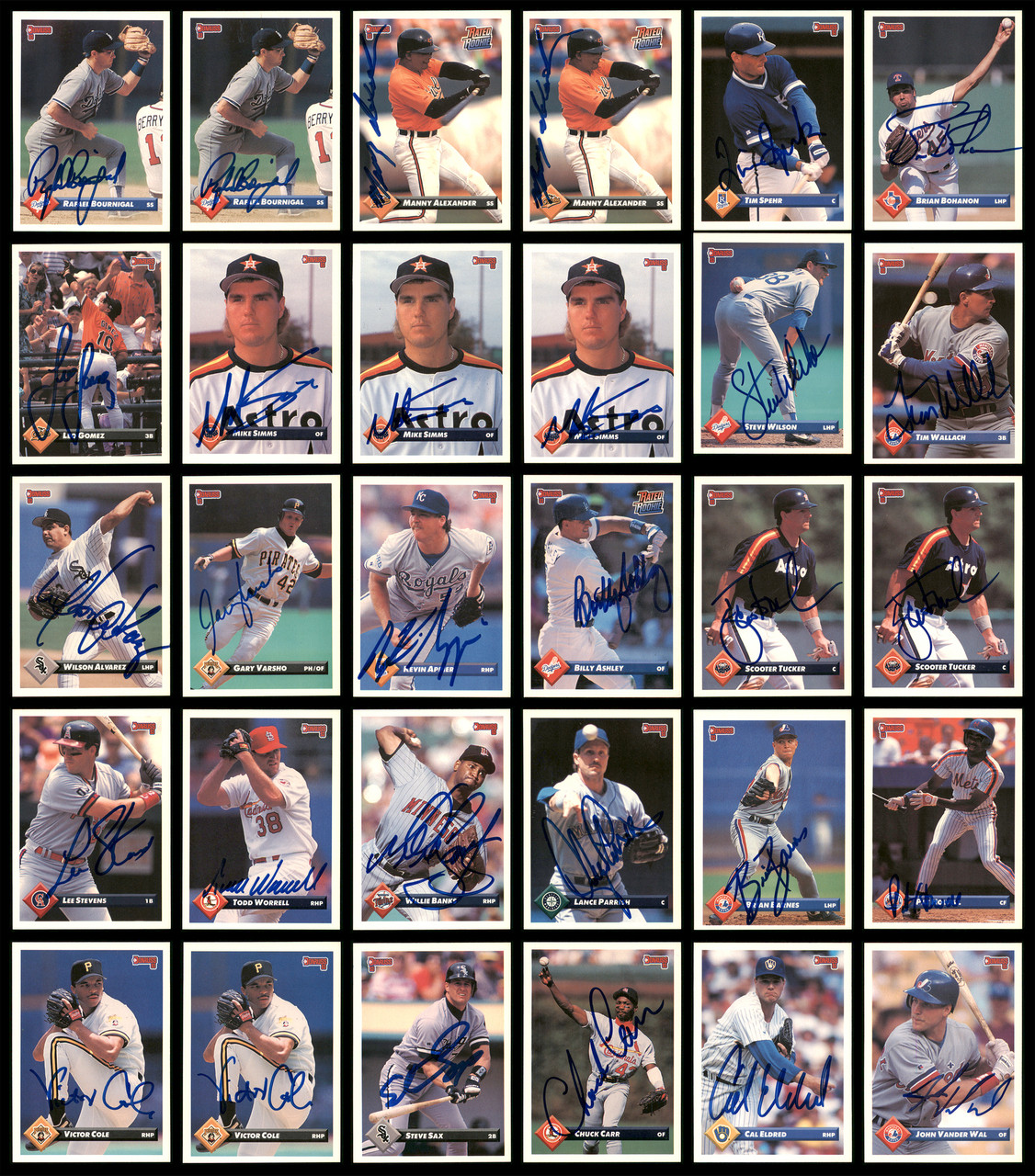 1993 Donruss Baseball Autographed Cards Lot Of 141 Sku #185534 - Mill 