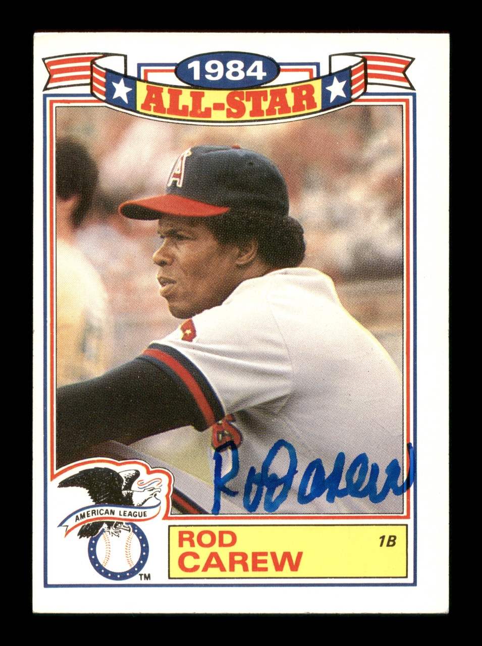Rod Carew Autographed 1985 Topps All Star Set Card #13 California ...