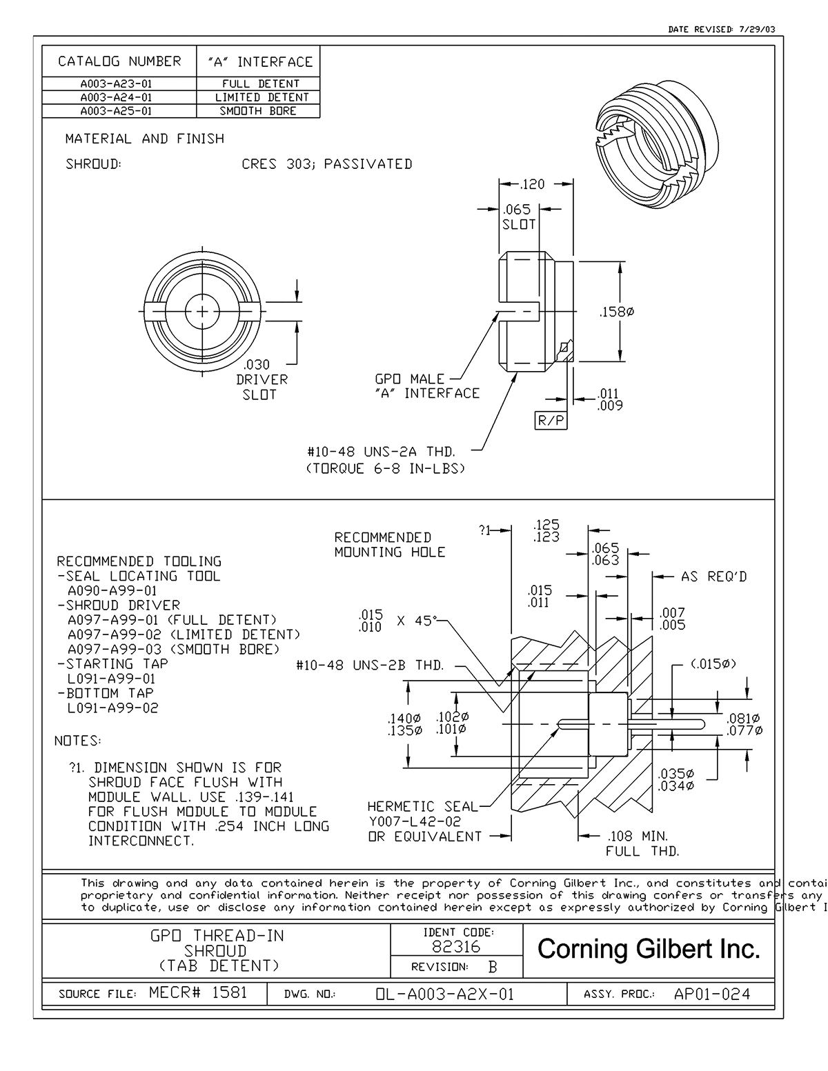 Corning Gilbert GPO Connectors | HASCO Components