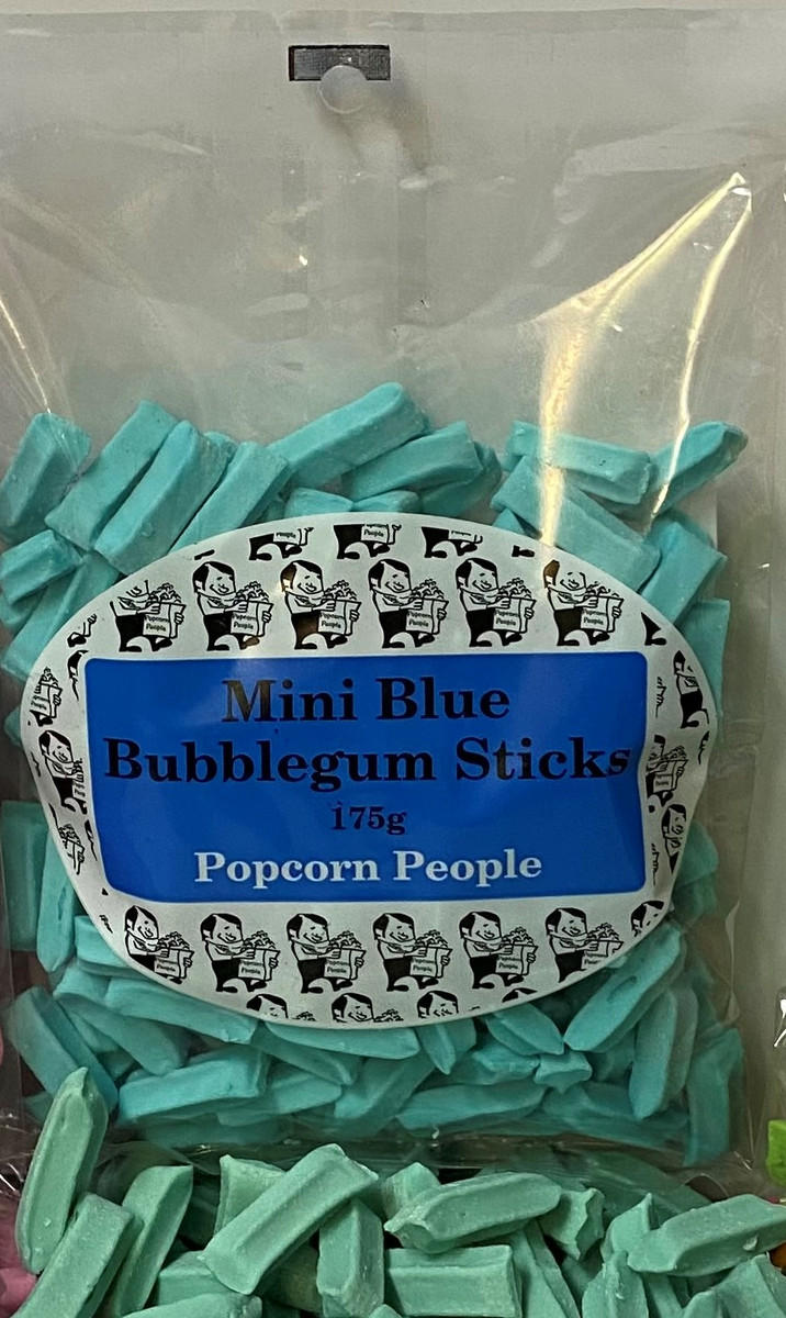 1 x 175g Bubblegum Blue Sticks - Popcorn People