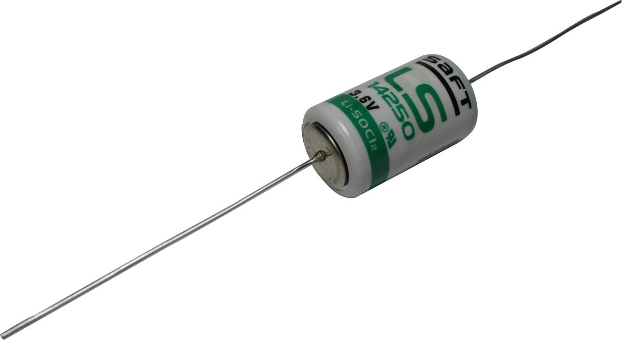 Saft LS14250-STS Battery - 3.6V Lithium 1/2 AA with Solder Tabs