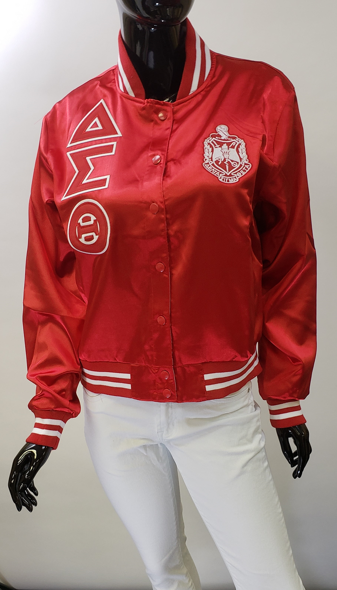 Delta Sigma Theta Sorority Satin Jacket- Red - Brothers and Sisters ...