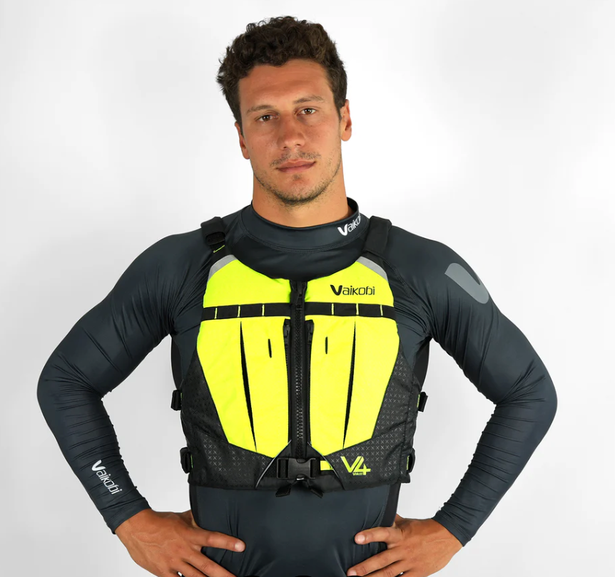 Vaikobi V4 Ocean Racer PFD Life Jacket - Fluro Yellow - Kayak Shop Store