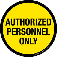 Stop Sign Auth Personnel Only Floor Sign | Creative Safety Supply