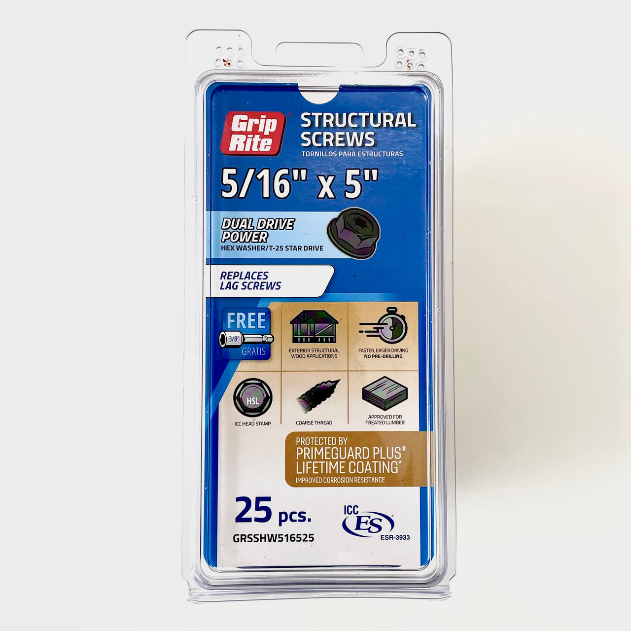 Grip-Rite Structural Screws | 5/16 x 5"