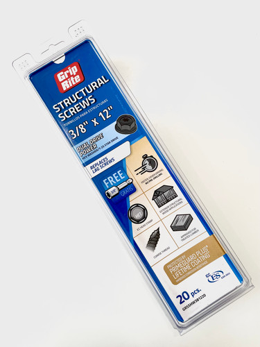 Grip Rite Structural Screws | 3/8 x 12" | Windstorm Products