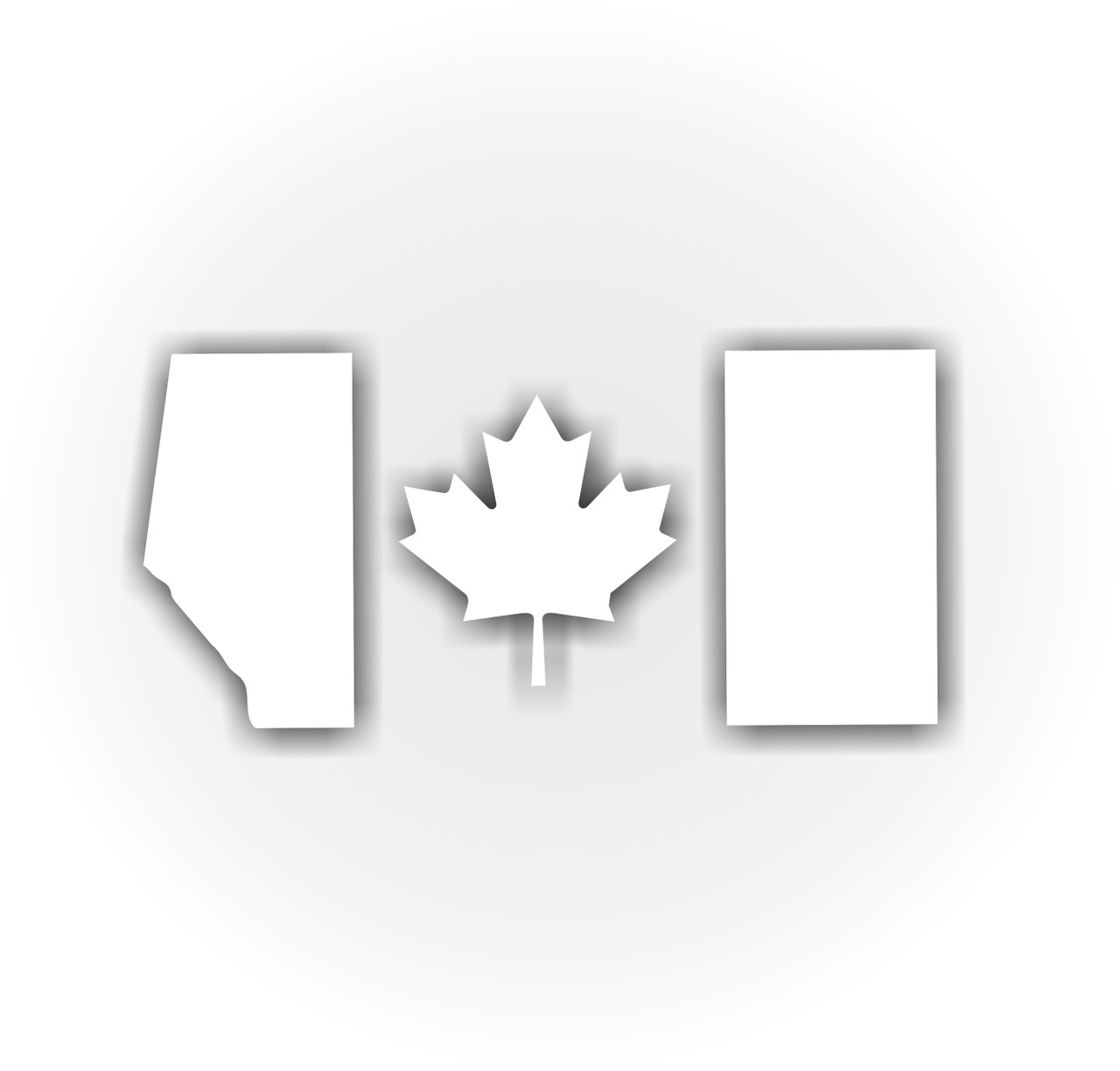 Alberta / Canadian Flag Decals 3"x6" - White (Sold in Pairs) - Tactical ...