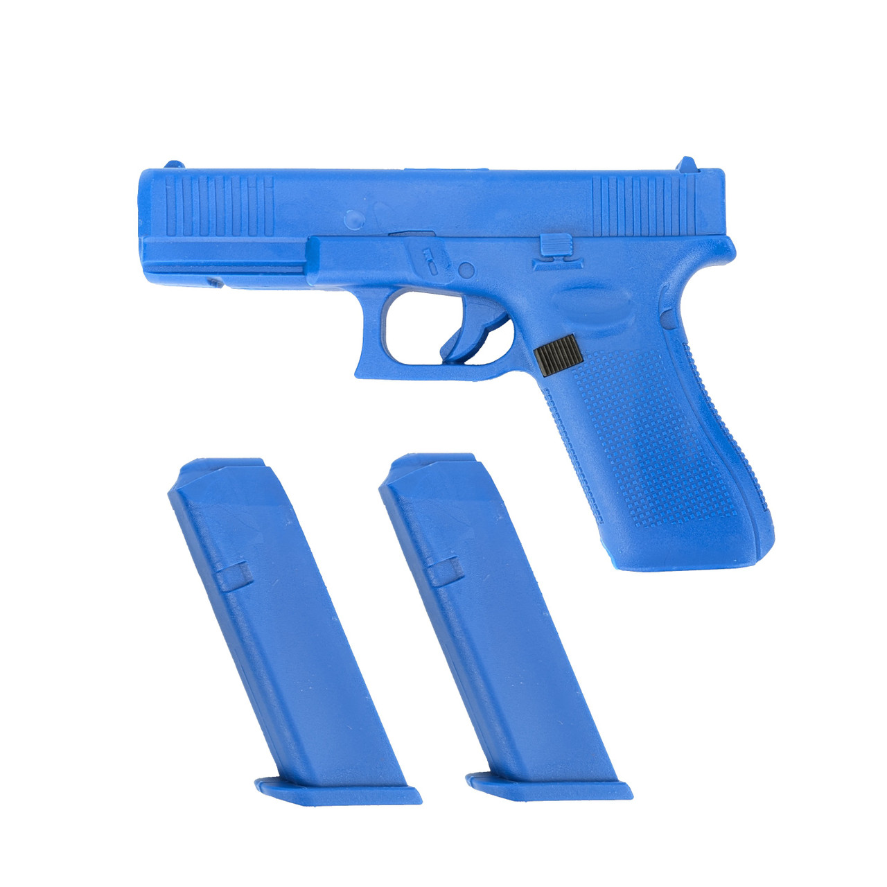 blue handgun