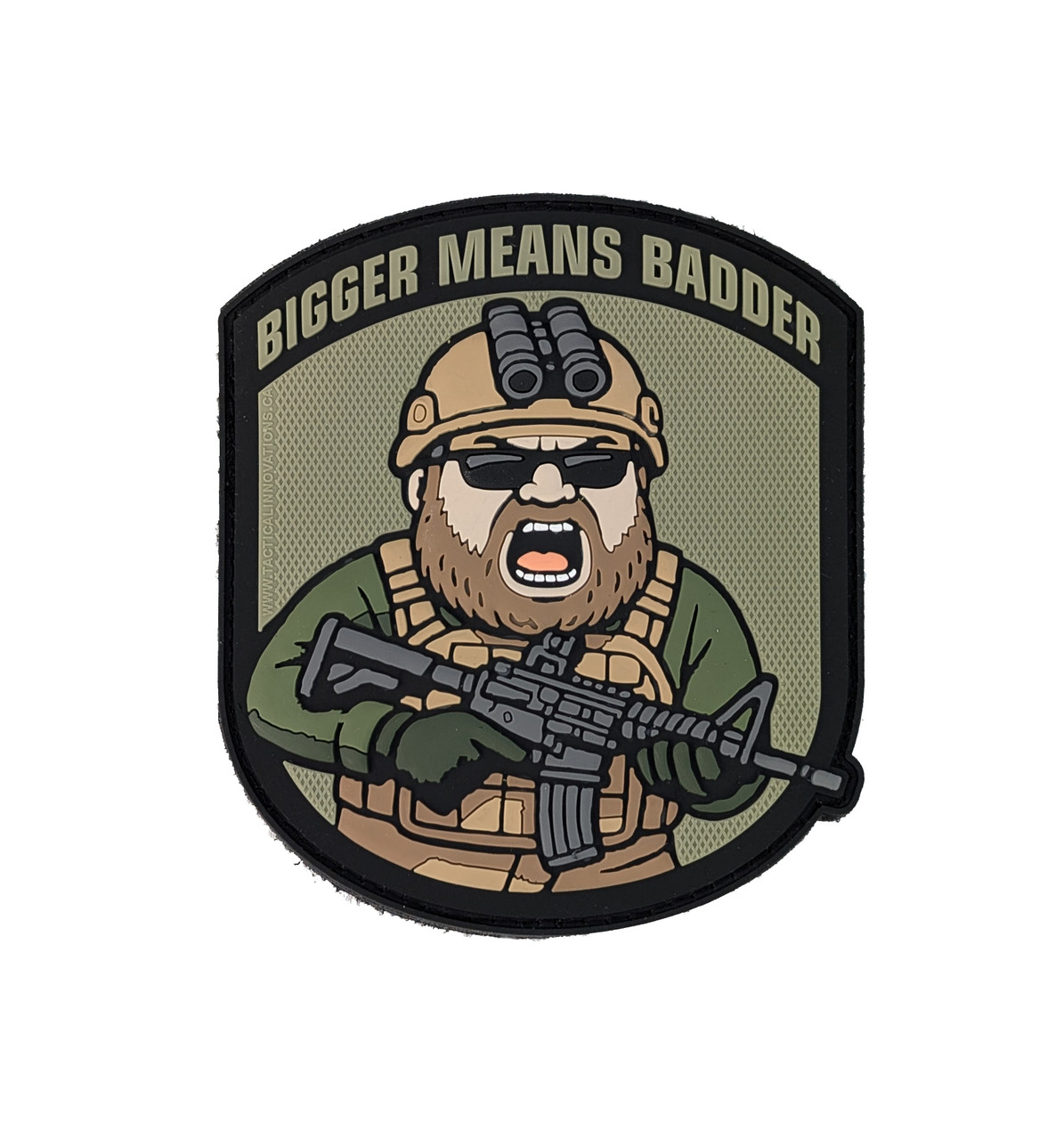 PVC Morale Patch - Bigger mean Badder 3.5"x 4" - Tactical Innovations ...
