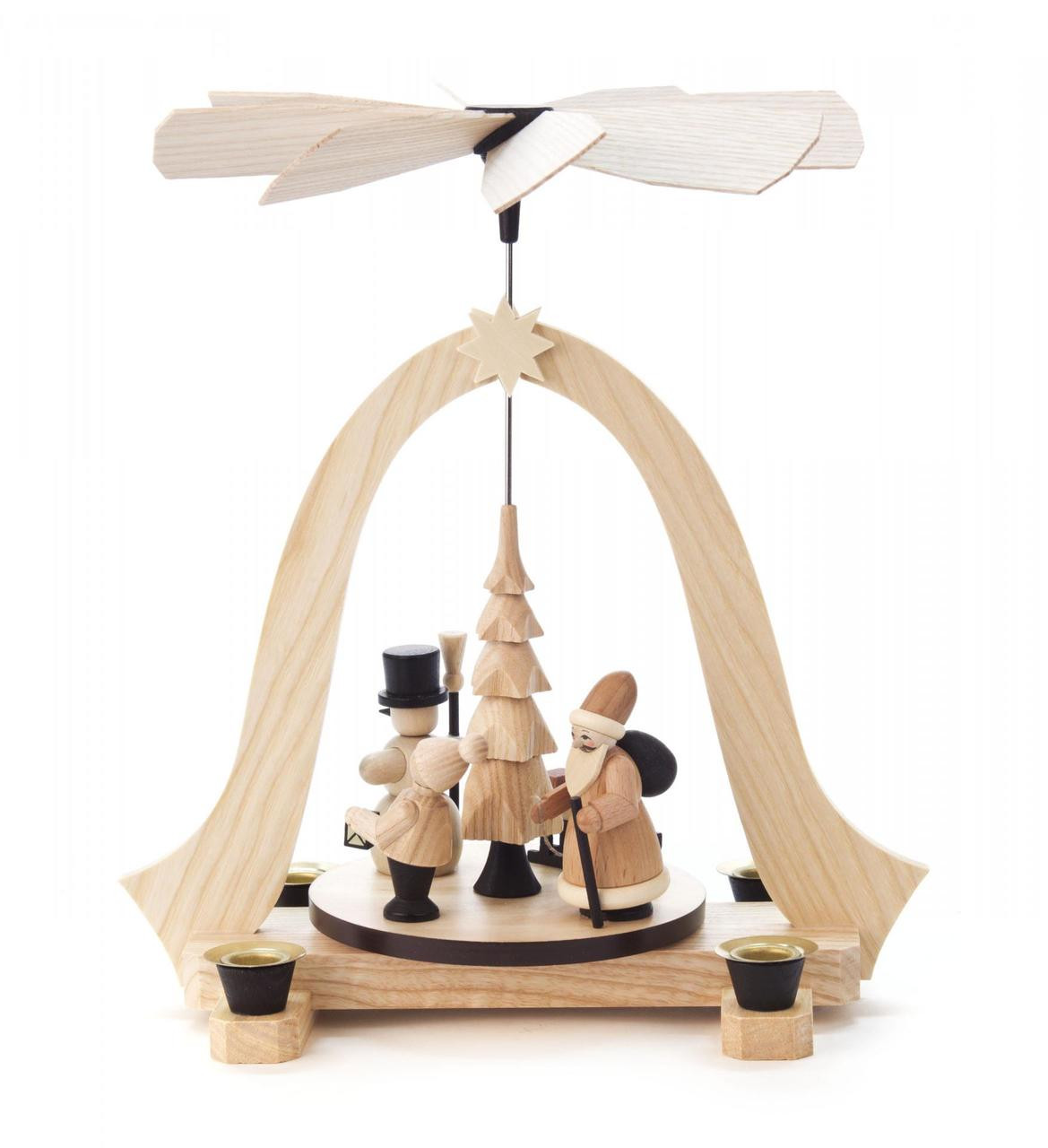 Christmas Pyramid in Natural Wood