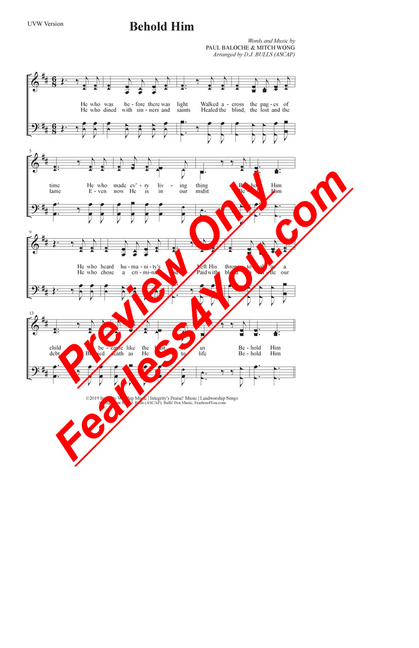 Behold Him Sheet Music
