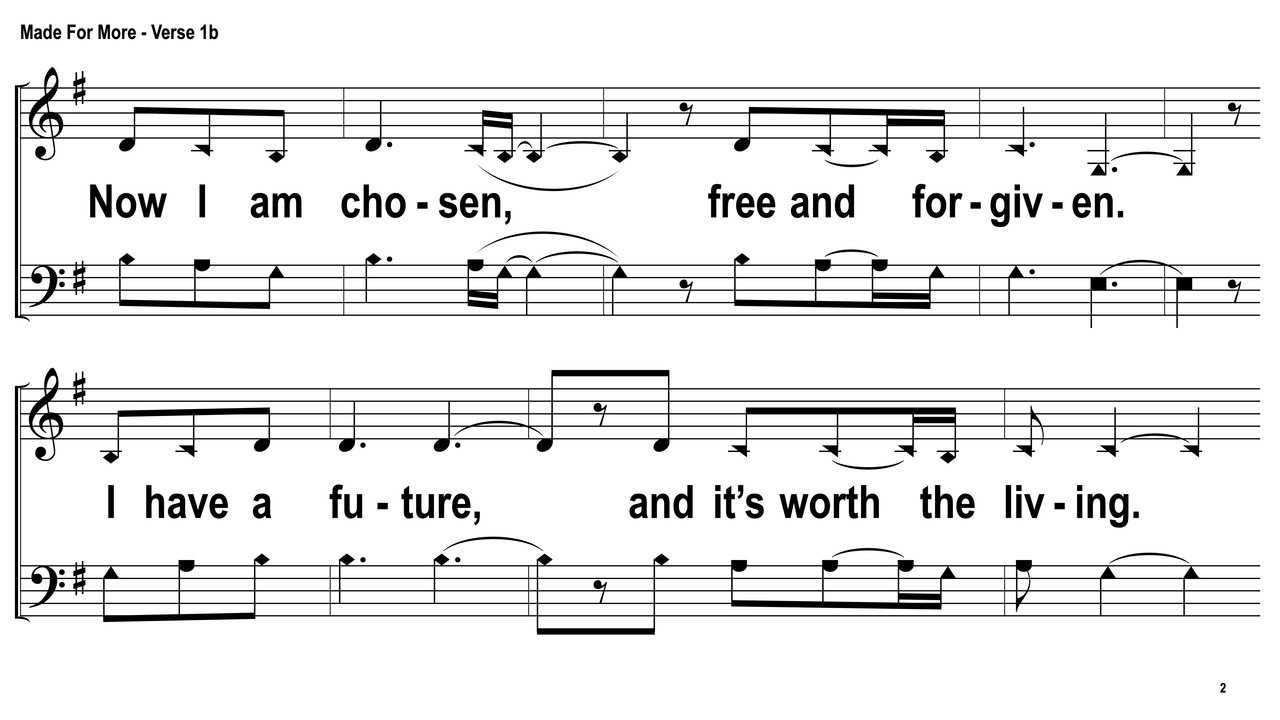 Made for More Song Slides - fearless4You.com