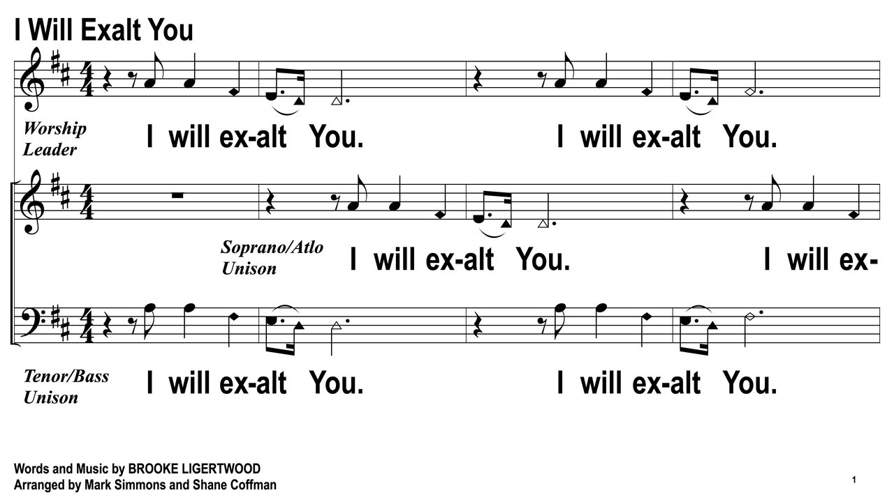 I Will Exalt You Song Slides - fearless4You.com