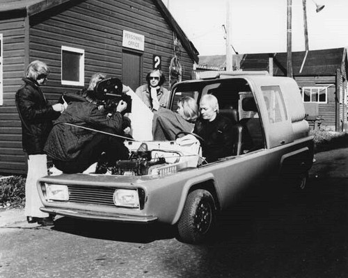 U.F.O. 1970 Ed Bishop Wanda Ventham on set filming SHADO car 8x10 inch ...