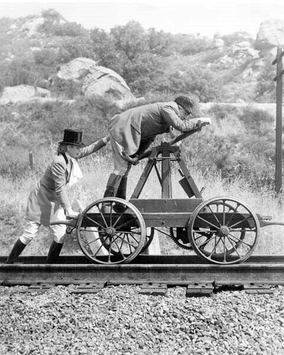 Fancy Pants 1950 Lucille Ball pushes Bob Hope on handcar 8x10 inch ...