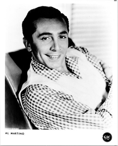 Al Martino 1960's era portrait smiling in checkered shirt 8x10 inch ...
