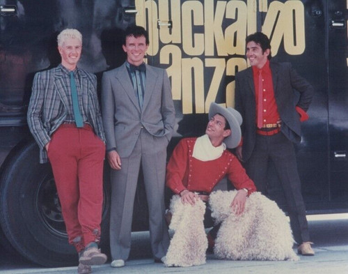 Adventures of Buckaroo Banzai 1984 Weller and cast pose for cameras ...