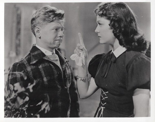 Love Finds Andy Hardy Ann Rutherford wags finger at Mickey Rooney 8x10 ...