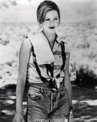 Charlize Theron stunning pose in denim shorts 1997 Trial And Error 8x10 ...