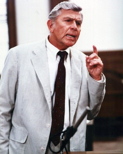 Andy Griffith in classic courtroom pose as TV lawyer Matlock 8x10 inch ...