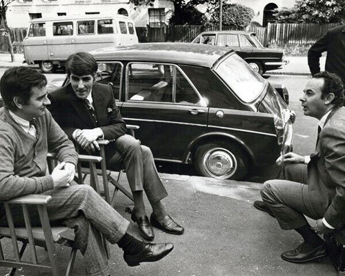Bedazzled 1967 Peter Cook Dudley Moore director Stanley Donen on set ...