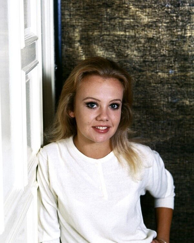 Hayley Mills circa 1967 in white sweater smiling pose 8x10 inch real ...