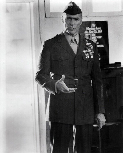 Clint Eastwood in uniform as Gunney Highway 1986 Heartbreak Ridge 8x10 ...